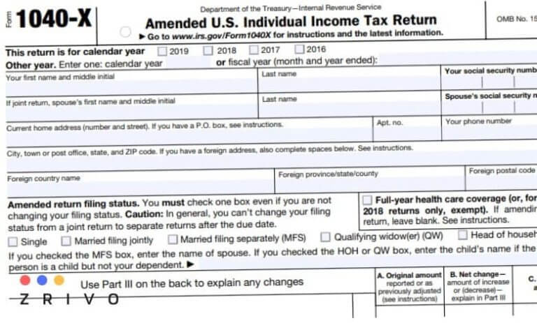 1040-X Form Instructions 2025 - 2026 Amended Tax Return