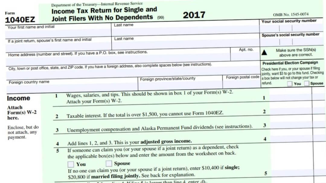 1040EZ Form 2024 - 2025