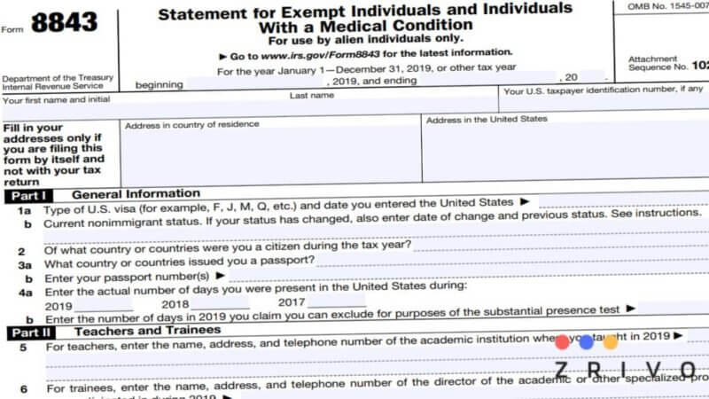 8843 Form 2025 - 2026