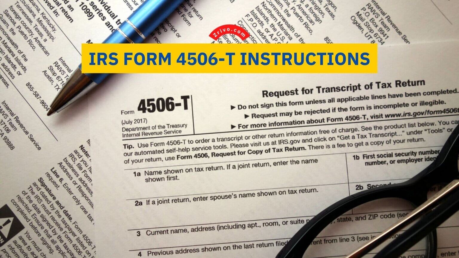 IRS Form 4506-T Instructions 2025 - 2026