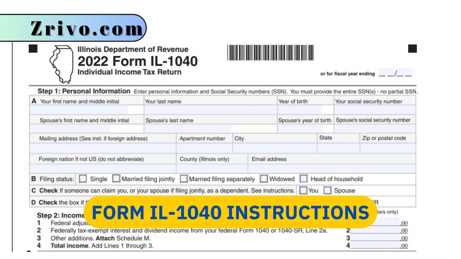 Form IL-1040 Instructions 2025 - 2026