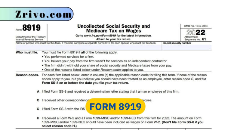 Form 8919 2025 - 2026