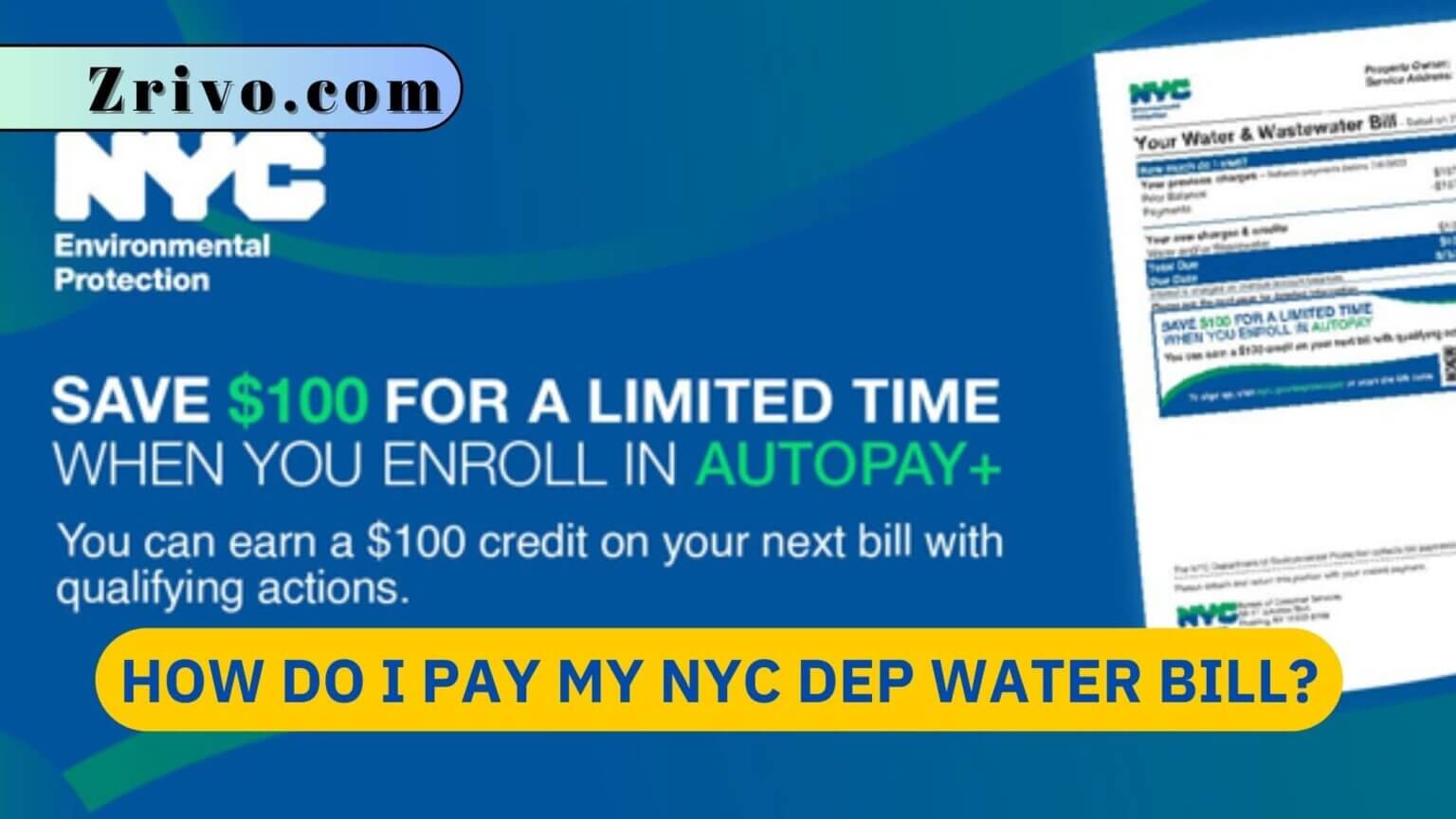 How Do I Pay My NYC DEP Water Bill?