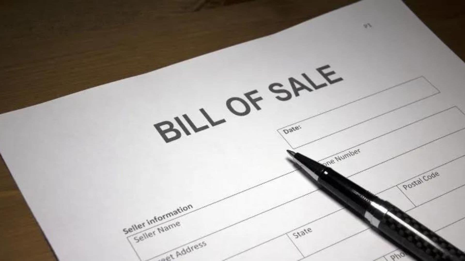 Nebraska Bill Of Sale