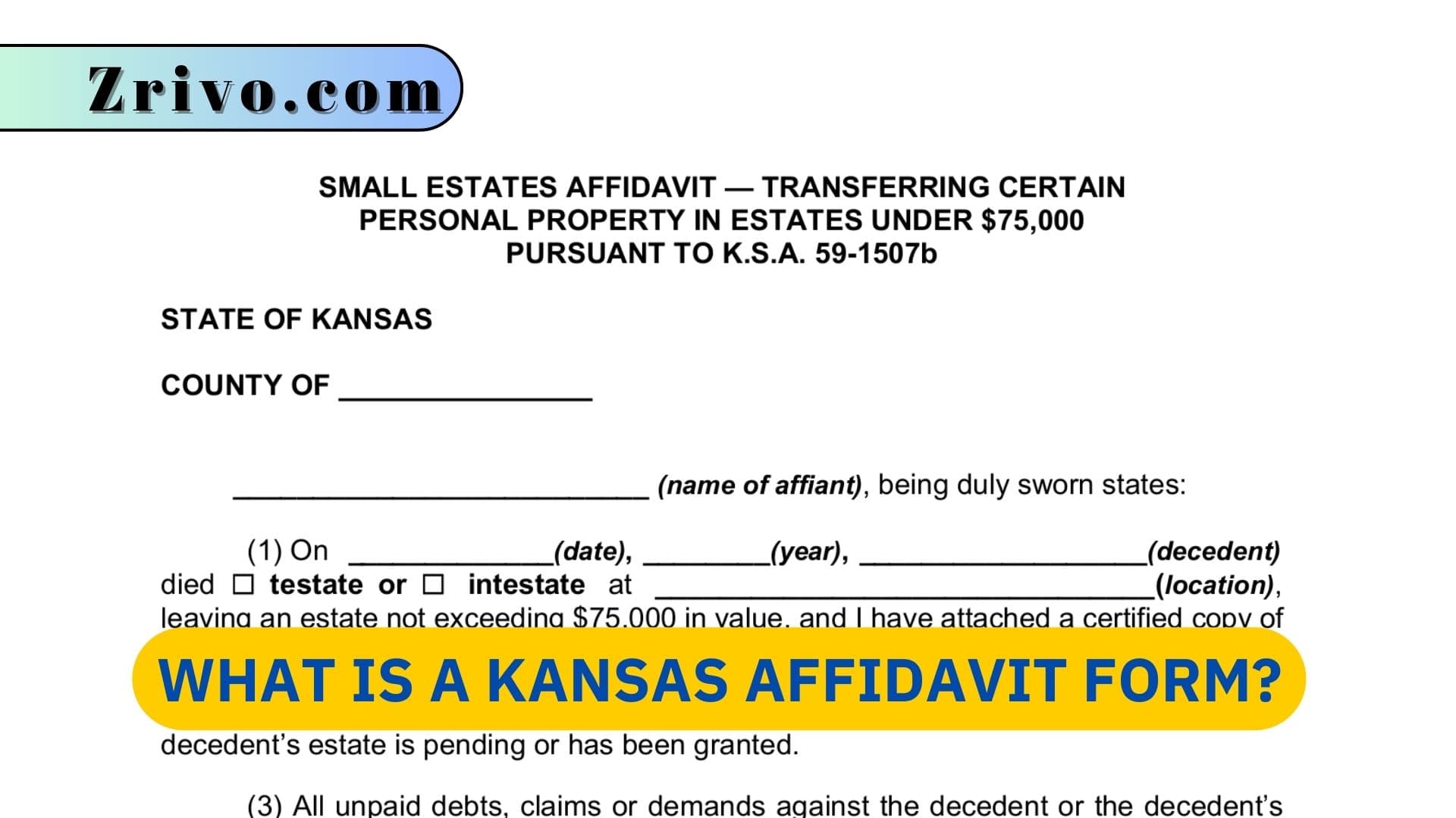What Is A Kansas Affidavit Form?
