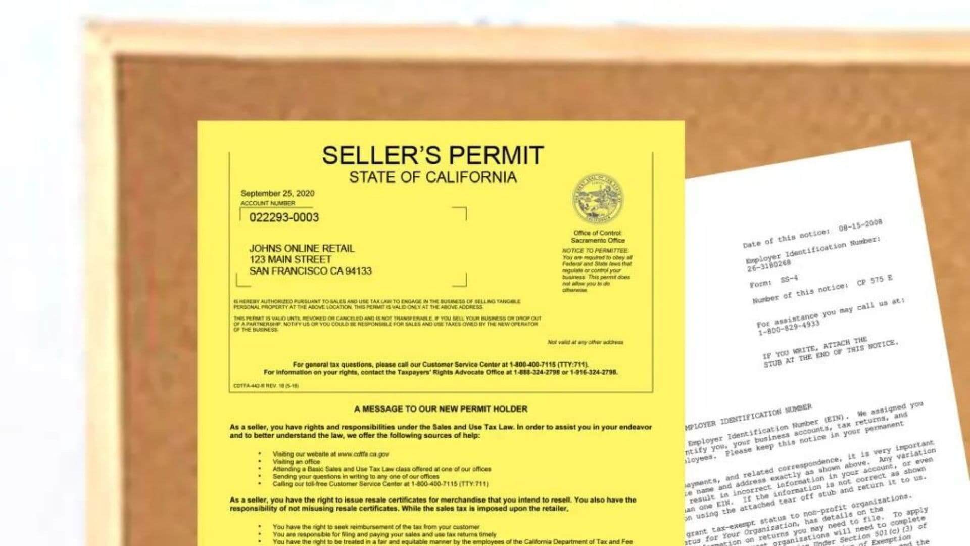 California Seller's Permit