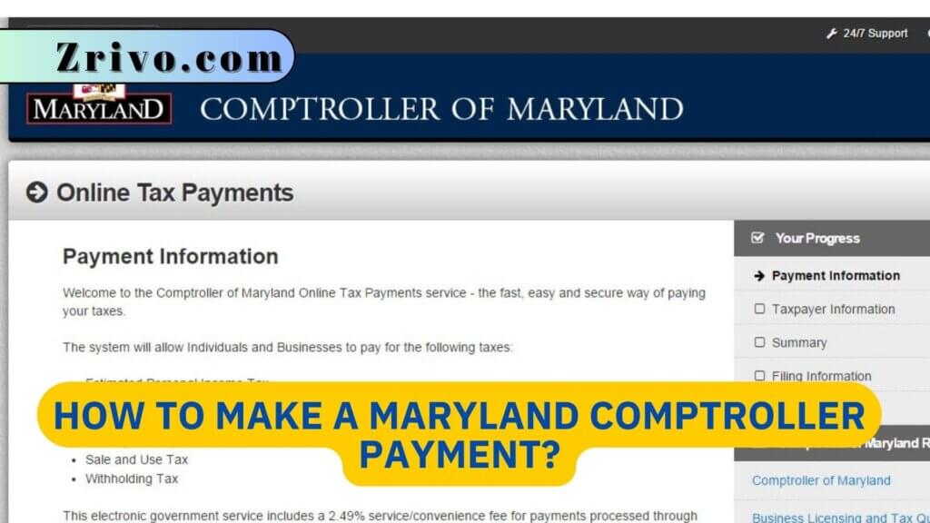 How To Make A Maryland Comptroller Payment?
