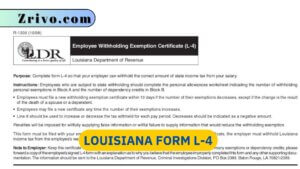 Louisiana Form L-4