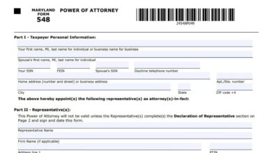Maryland Power Of Attorney Form 548