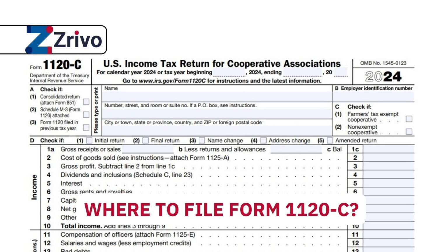 Where To File Form 1120-C?